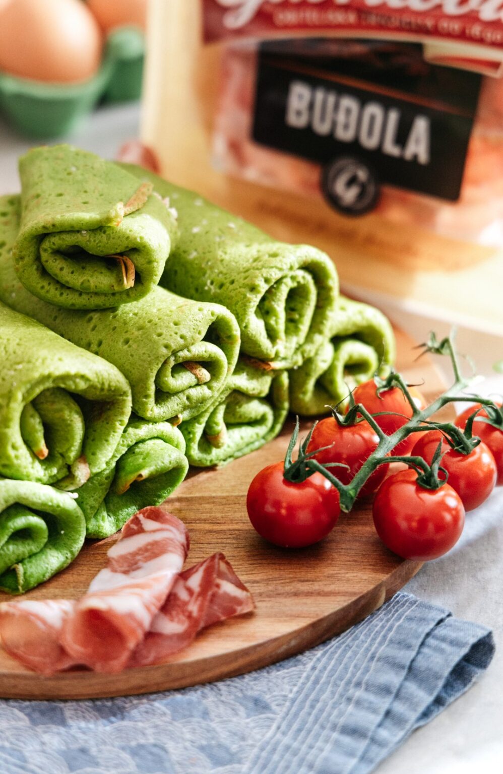 Zelene palačinke punjene sirom i buđolom - Gladuša